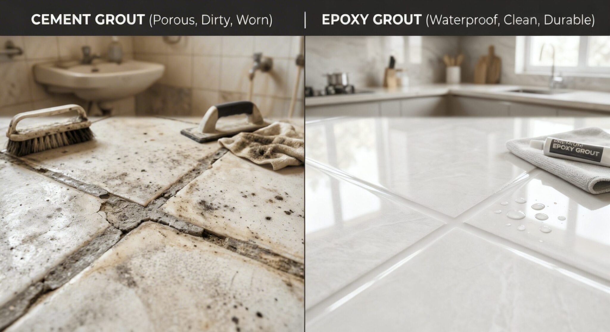 Epoxy Tile Grout vs. Cement Tile Grout: The Truth About Durability and ...